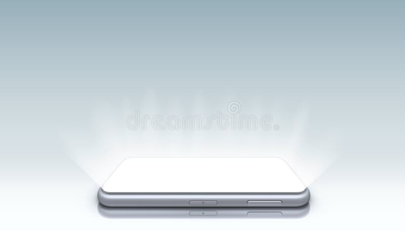 Smartphone Mobile Screen, Technology Mobile Display Light. Vector Stock ...