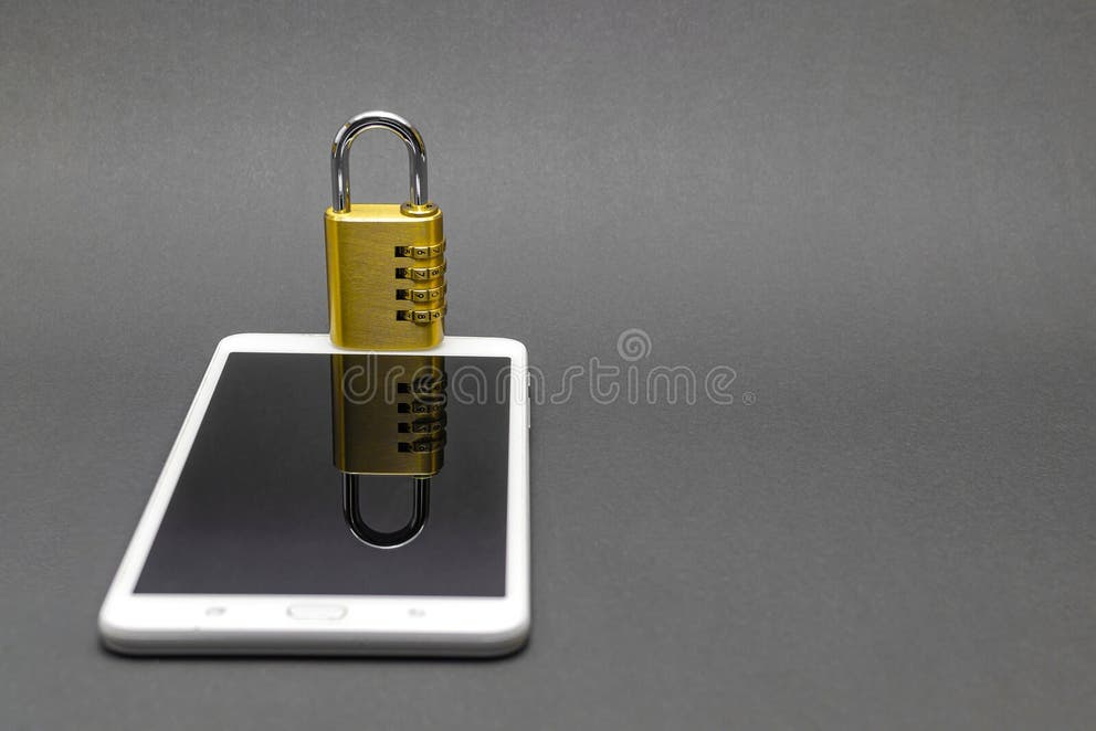 Smartphone Mobile Security,combination Lock on the Screen Stock Image ...