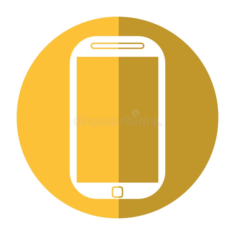 Smartphone Mobile Technology Yellow Screen Stock Illustration ...
