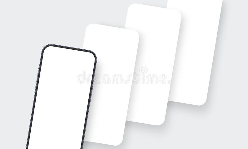 Smartphone Mockup with Blank Mobile App Screens Stock Vector ...