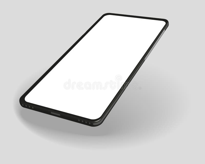 Smartphone Mockup with Blank Screen. Cellphone Frame Stock Vector ...