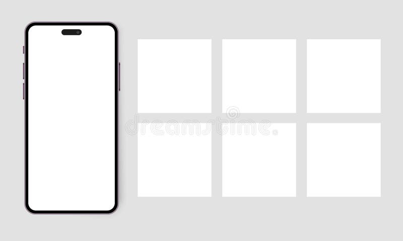 Smartphone Mockup with Blank Screens for Social Media and App Design ...
