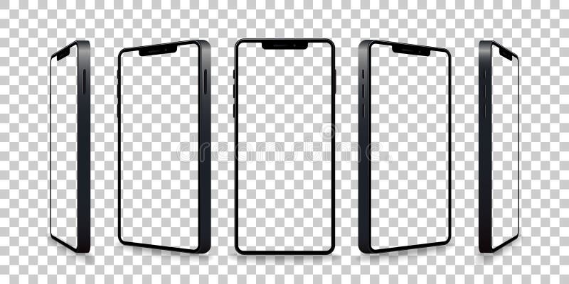 Smartphone Mockup Collection. Realistic Models Smartphone with ...