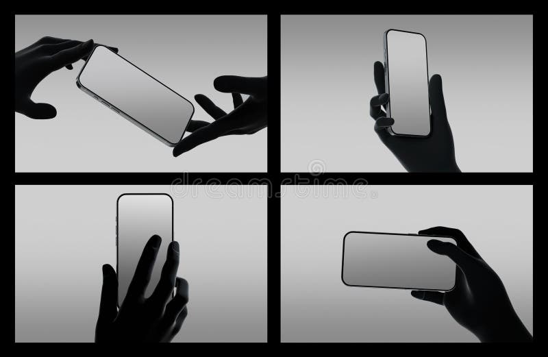 Dramatic Smartphone Mockup Collection Stock Illustration - Illustration ...