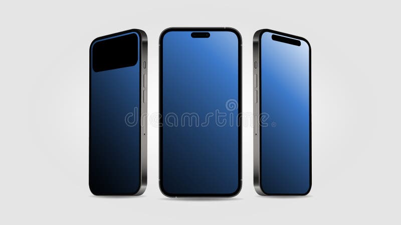 Smartphone 14 Mockup in Different Angles with Editable Screen Stock ...