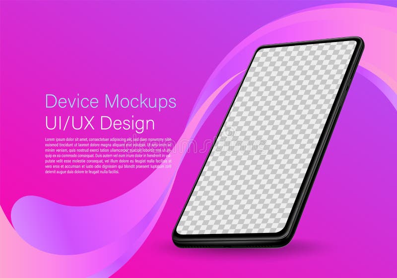 Smartphone Mockups Front Template for Demo Application Stock Vector ...