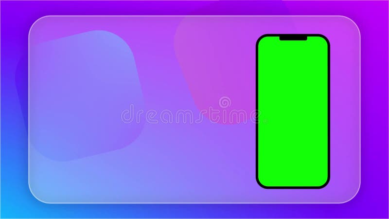 Smartphone Mockup with Green Screen and Gradient Background Animation ...