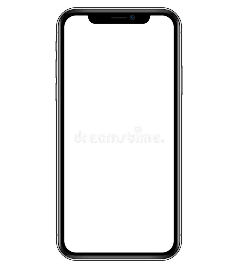 Apple IPhone Smartphone Template Mockup Illustration Stock Vector ...