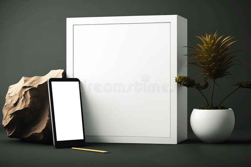 Smartphone Mockup Image - White Mobile Phone with Blank Space Stock ...