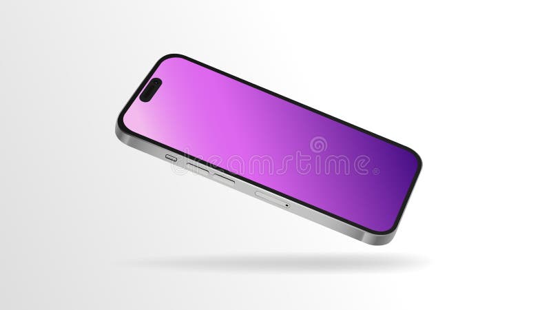 Apple IPhone 12 in Purple Color. Screen Smart Phone with IOS 14 and ...