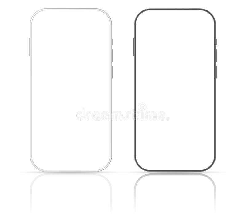 Smartphone Mockup Screen. Vector Design Template. Mobile Phone Frame ...