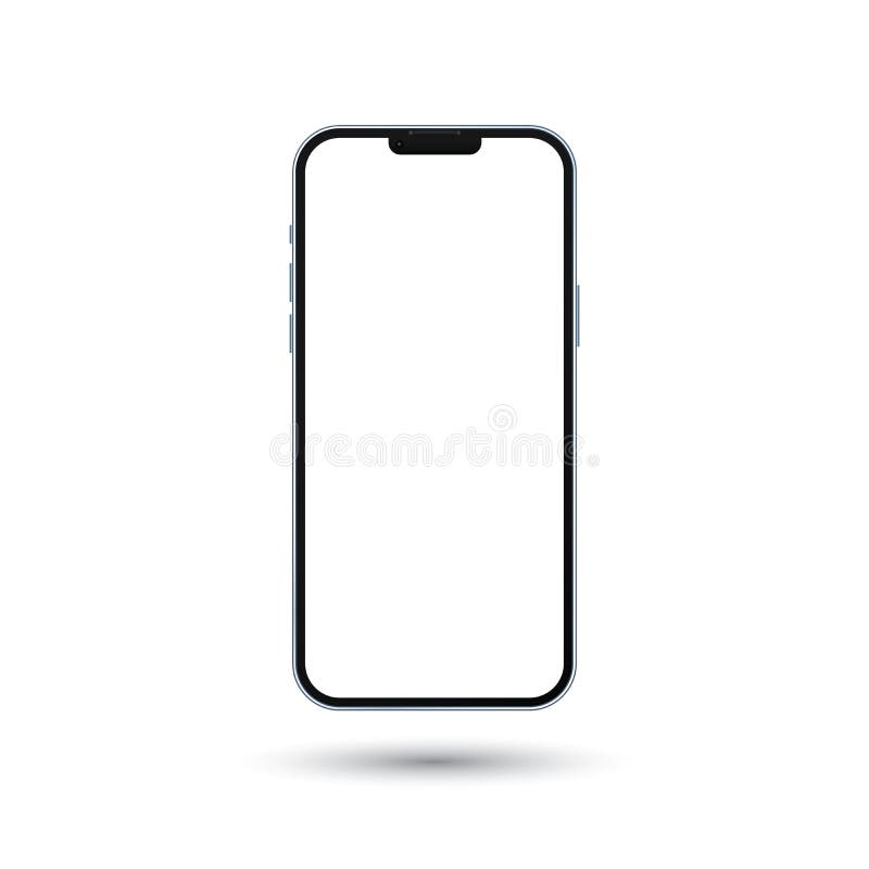 Smartphone Mockup Template, Mobile Phone Front, Vector Illustration ...