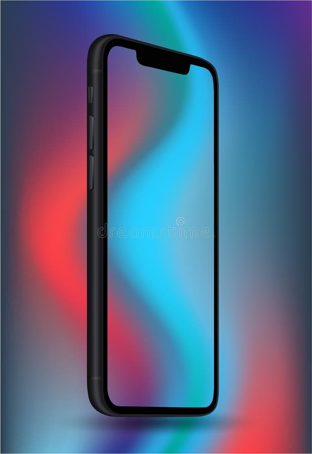 Smartphone Mockup Easy Place Demo on Scree Stock Vector - Illustration ...