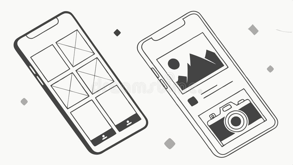 Smartphone Mockup with UI Design, App Development and Interface Vector Design Generative AI ...