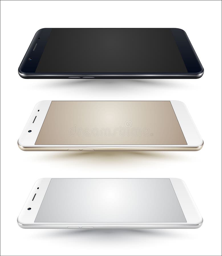 New Smartphone Perspective Realistic Mockup. Stock Vector ...