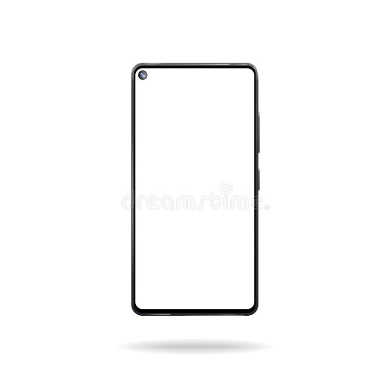 Smartphone Model with Round Cutout in Display. Stock Vector ...