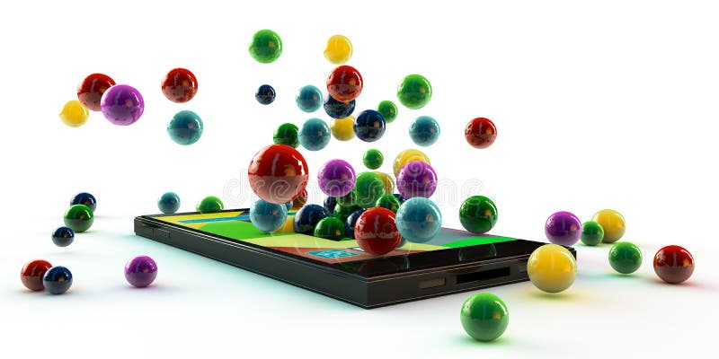 Smartphone stock illustration. Illustration of bubble - 41136036