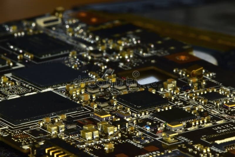 Smartphone motherboard stock image. Image of engineering - 233381513