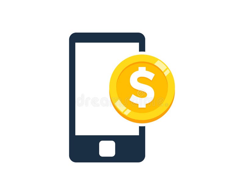 Smartphone Mynt Logo Icon Design Vektor Illustrationer - Illustration ...