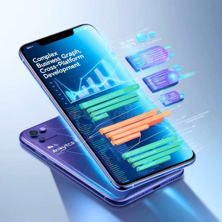 Smartphone Network Connectivity: Vector Illustration of Modern ...