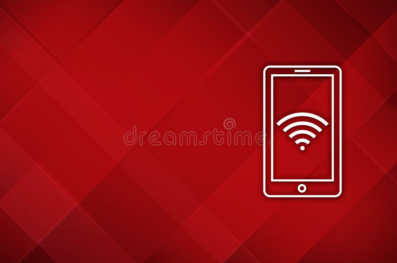 Smartphone Network Signal Icon Modern Layout Design Abstract Red ...