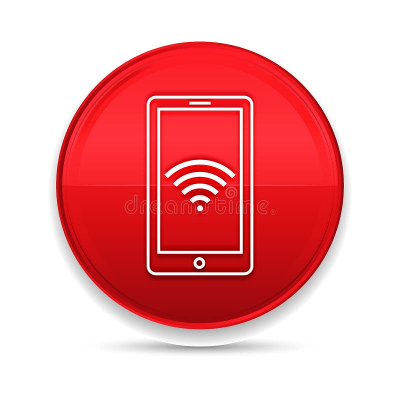 Smartphone Network Signal Icon Modern Layout Design Abstract Red ...