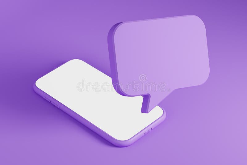 Smartphone and Notification, Pop-up Message. Mockup Screen Stock ...