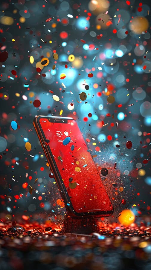 Smartphone with Notifications Popping Up Stock Image - Image of alert ...