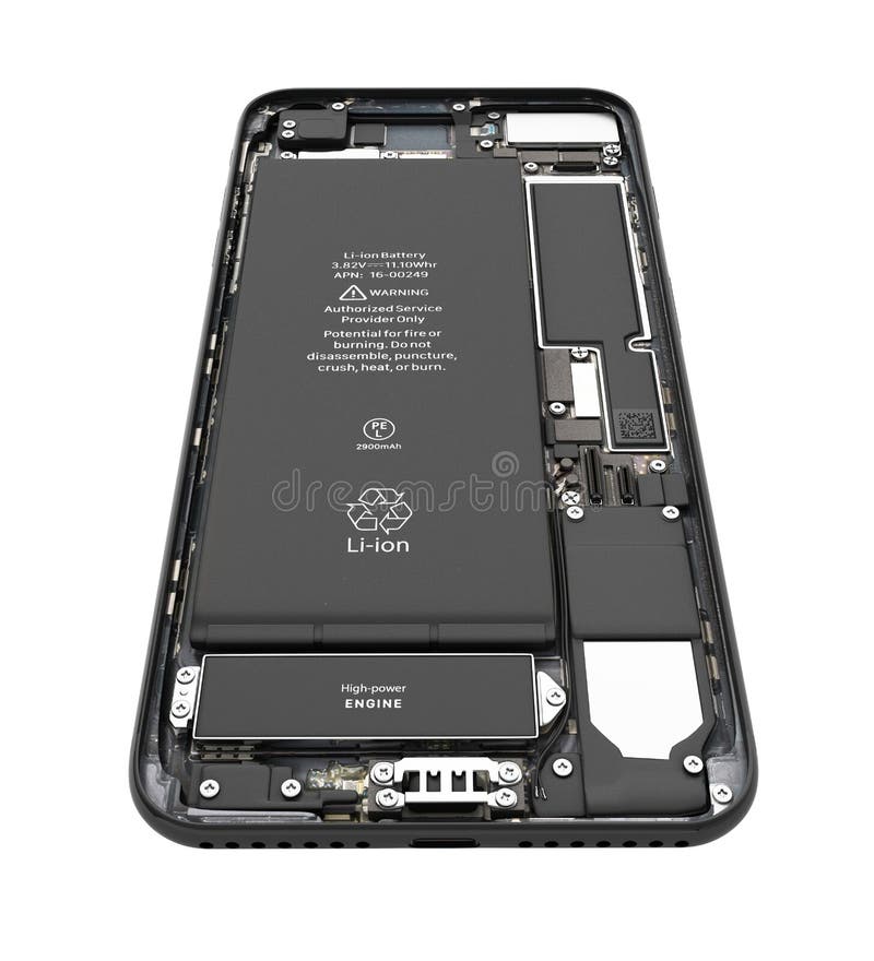 Smartphone in the Open State Smartphone Components Assembly Isolated on ...