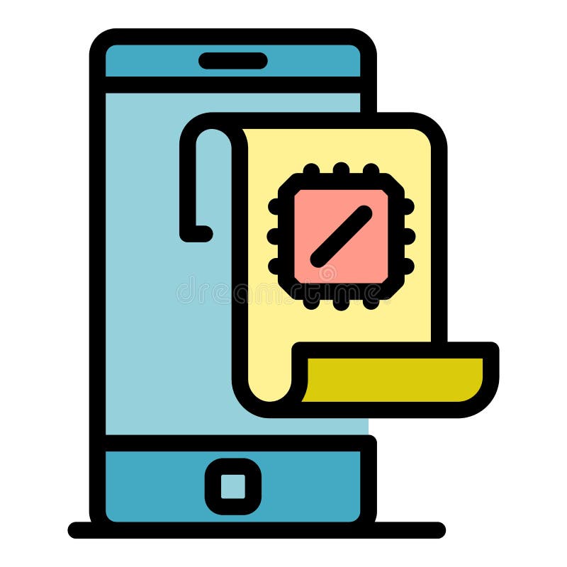 Smartphone Operating System Icon Color Outline Vector Stock Vector ...