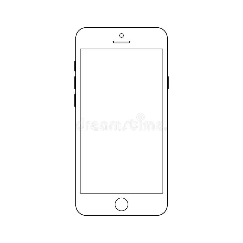 Smartphone Outline Mobile Phone Vector Eps10. Smartphone Outline Sign ...