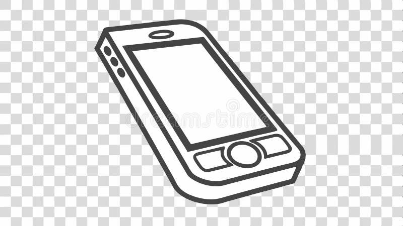 Smartphone Outline Icon, Mobile Technology Device Vector Design Generative AI Stock Vector ...