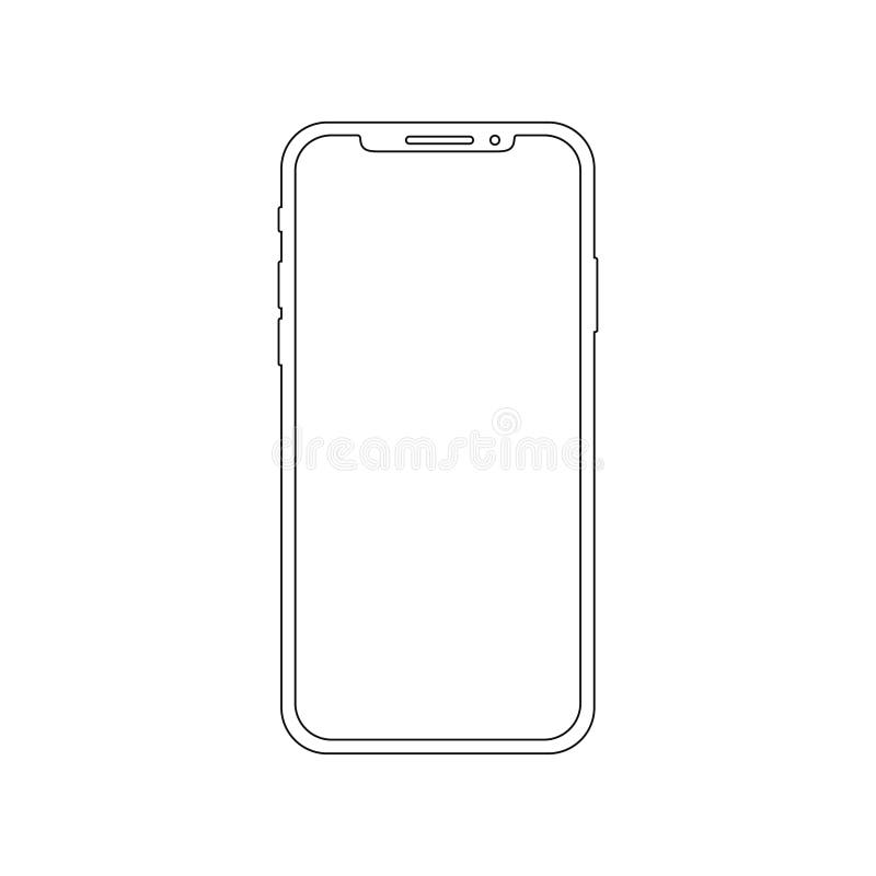 Smartphone Outline Vector Icon of Mobile Smart Phone Screen or Modern ... Smartphone Outline Vector Icon of Mobile Smart Phone Screen or Modern ...