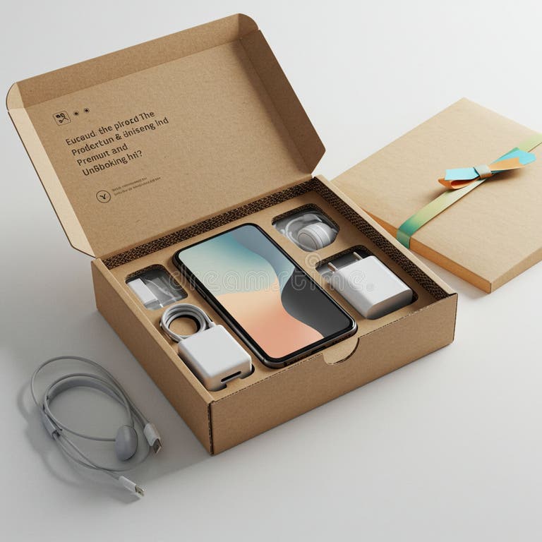 Smartphone Packaging Features a Cardboard Box with Custom Compartments ...