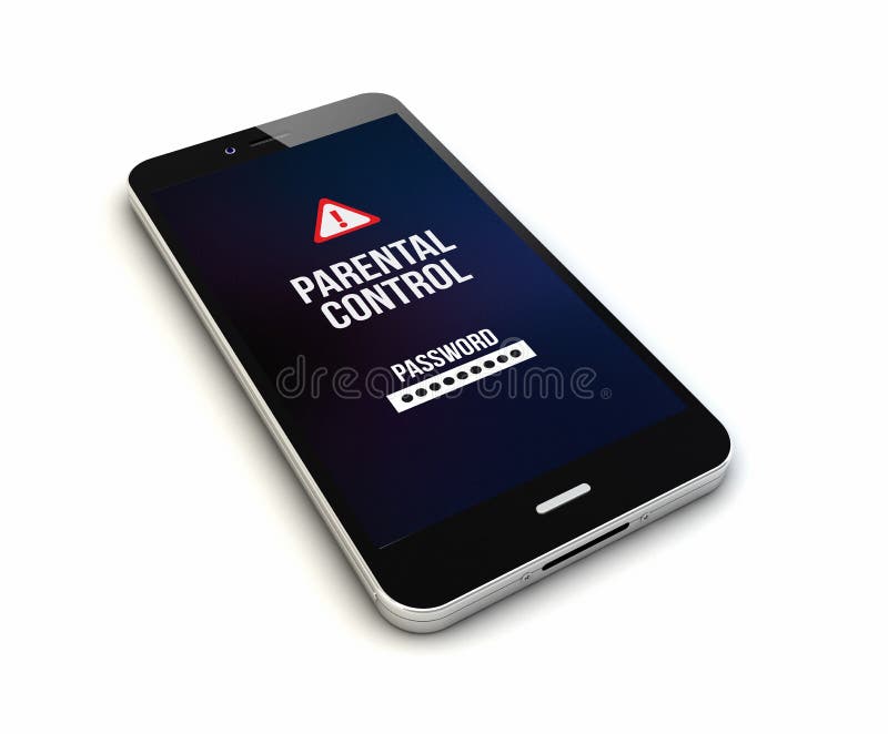 Smartphone Parental Control Render Stock Illustration - Illustration of ...