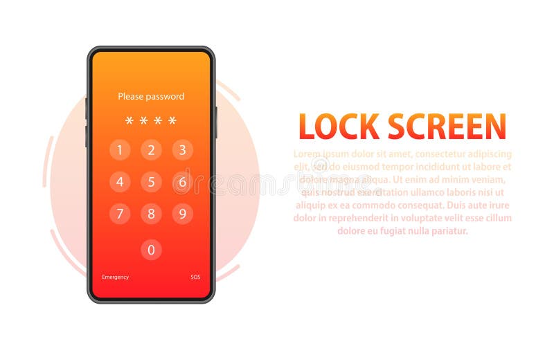Smartphone with Passcode Lock Screen Interface. Protecting Your ...