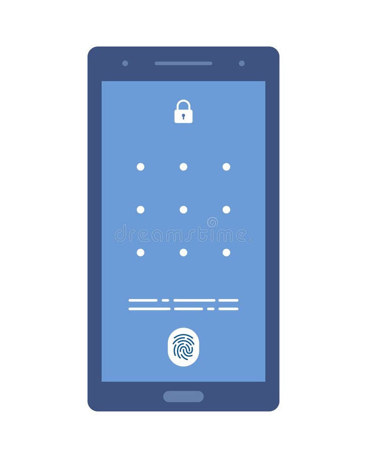 Smartphone with Passcode Lock Screen Interface, Use Biometric or Enter ...