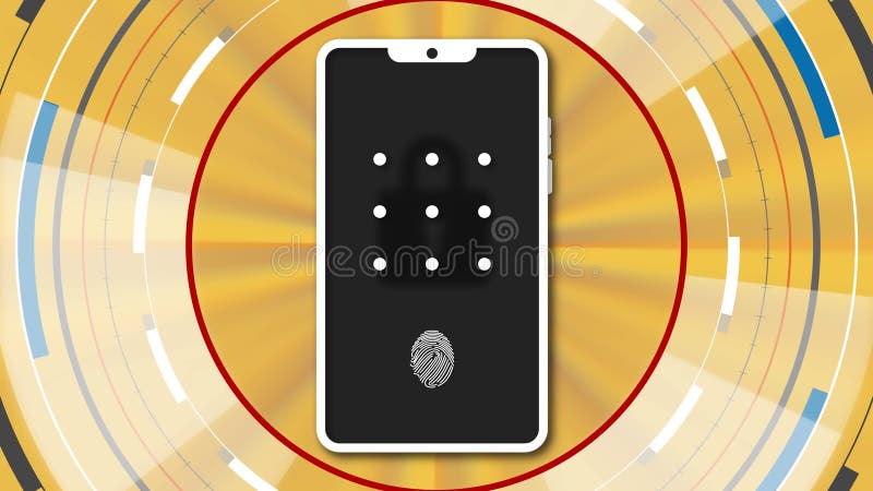 Smartphone Pattern Lock and Fingerprint Recognition Lock. Stock Footage ...