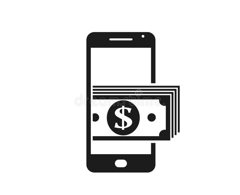 Smartphone Payment Icon. Dollars on Mobile Phone Stock Vector ...