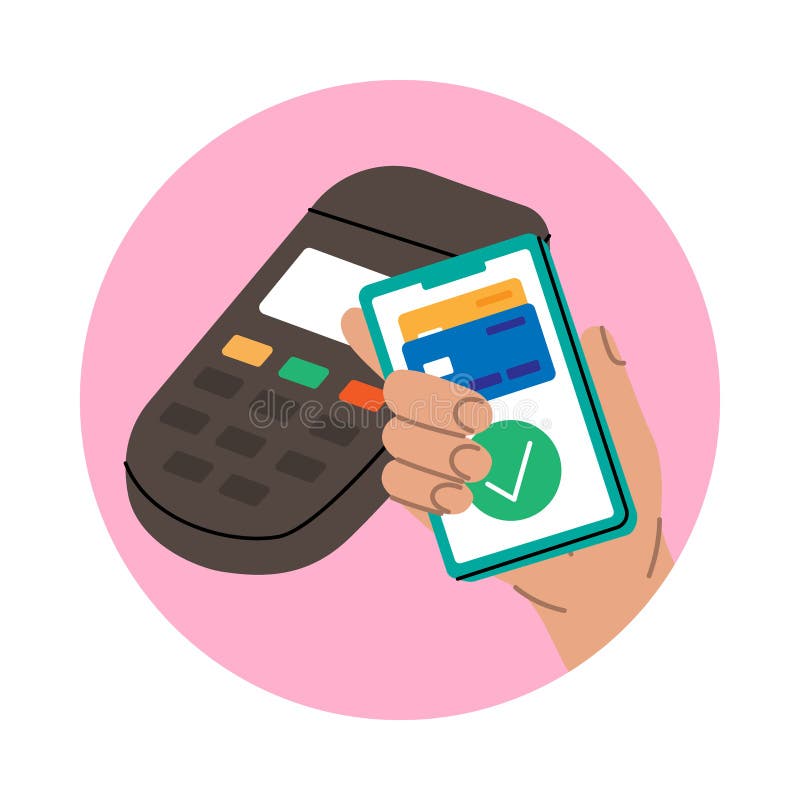 Smartphone Payment with POS Terminal. Mobile Payment Concept. E-wallet ...