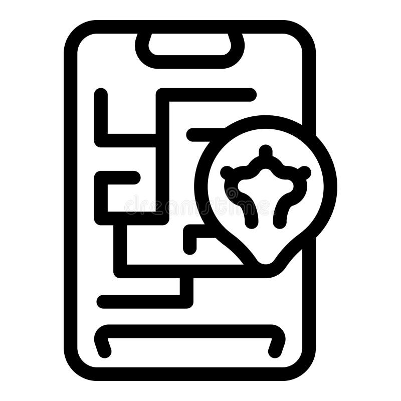 Smartphone Pet Tracker Icon Outline Vector Stock Illustrations – 2 ...