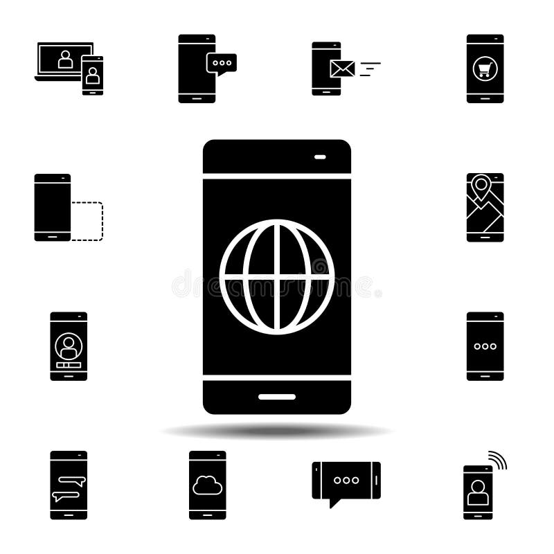 Smartphone, Phone, Network Icon. Simple Glyph, Flat Vector Element of ...