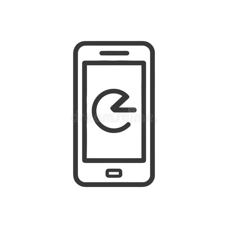 Smartphone Displaying Pie Chart Infographic Stock Vector - Illustration ...