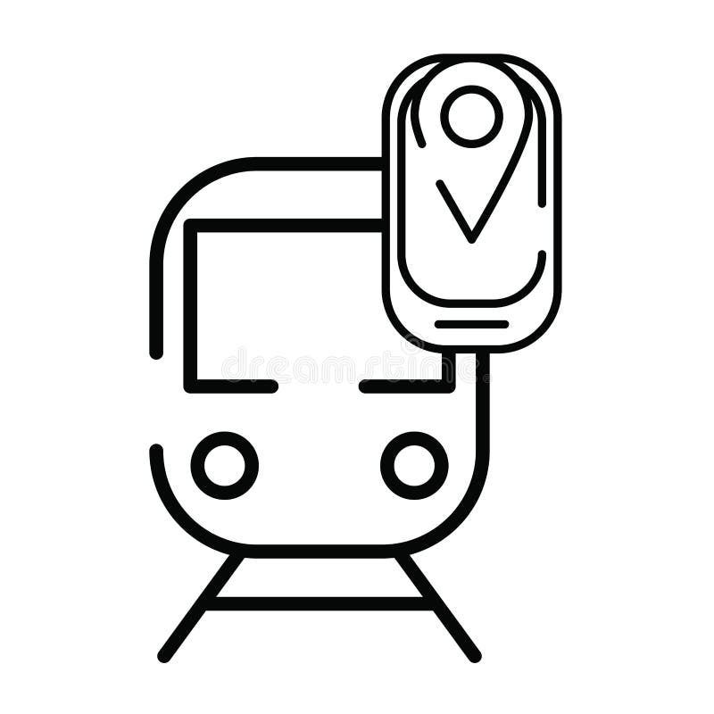 Smartphone with Pin Location Gps and Train Stock Vector - Illustration ...