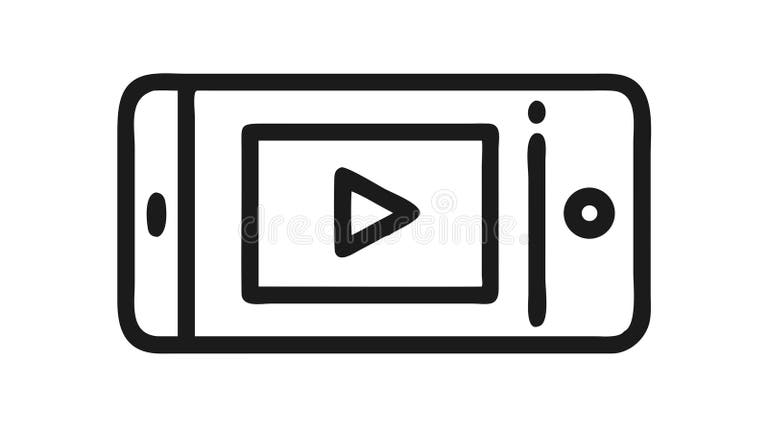 Smartphone with Play Button, Mobile Video Content, Vector Design Generative AI Stock Vector ...