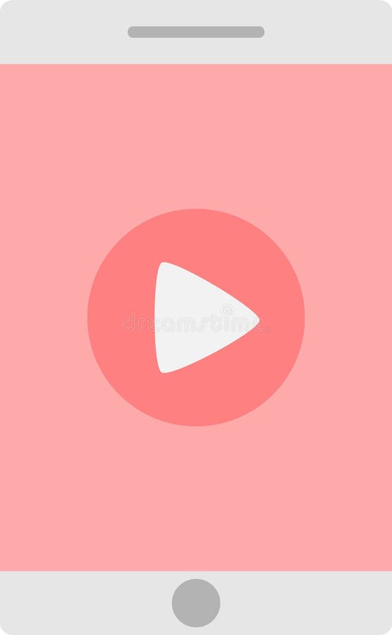 Smartphone with Play Icon. Simple Play Icon. Stock Vector ...