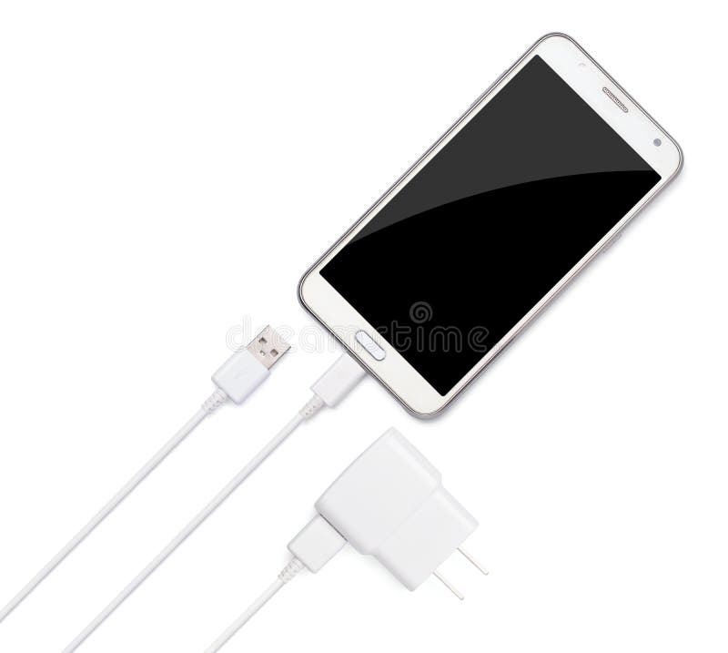 Smartphone Plug in with Micro USB Charger Adaptor Stock Photo - Image ...
