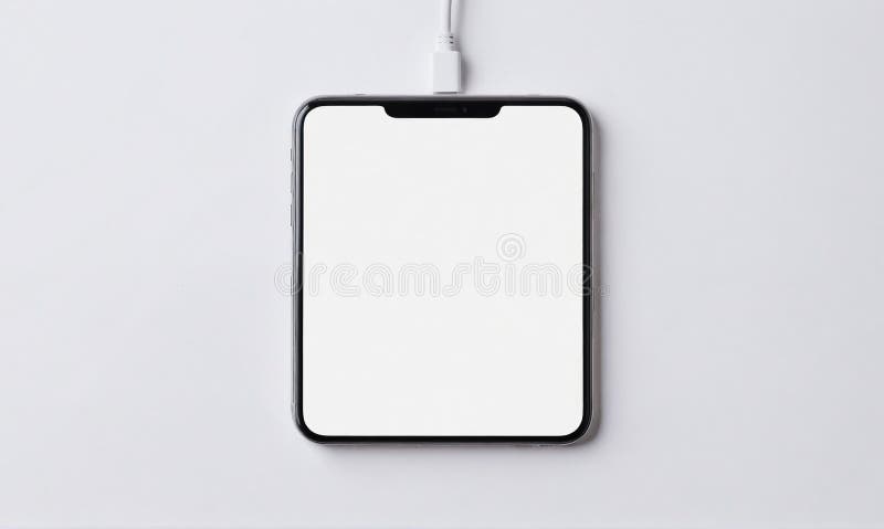 A Smartphone is Plugged into a Wall Outlet and Charging Stock Photo ...