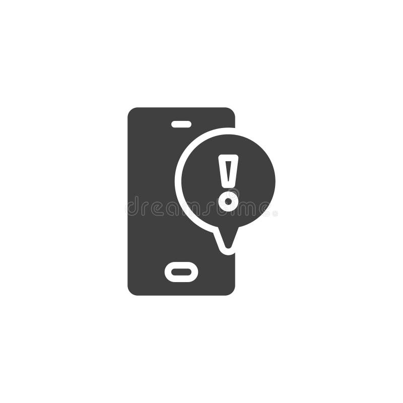 Smartphone with a Popping Alert Vector Icon Stock Vector - Illustration ...