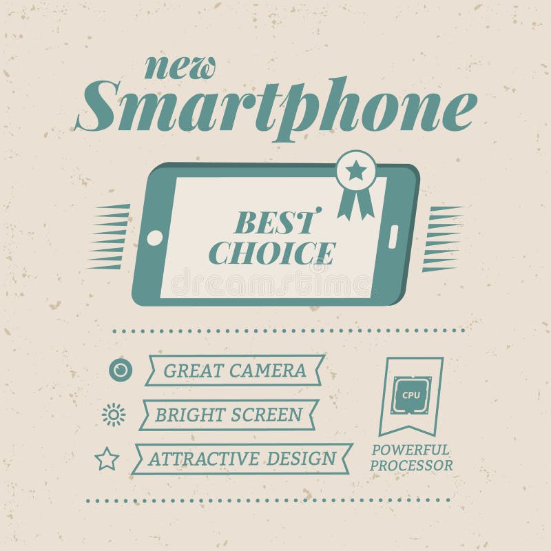 Smartphone poster stock vector. Illustration of banner - 50715542